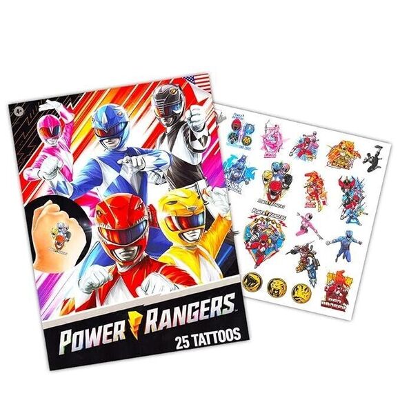 Marvel | Toys | Original Power Rangers Temporary Tattoos 25ct New ...